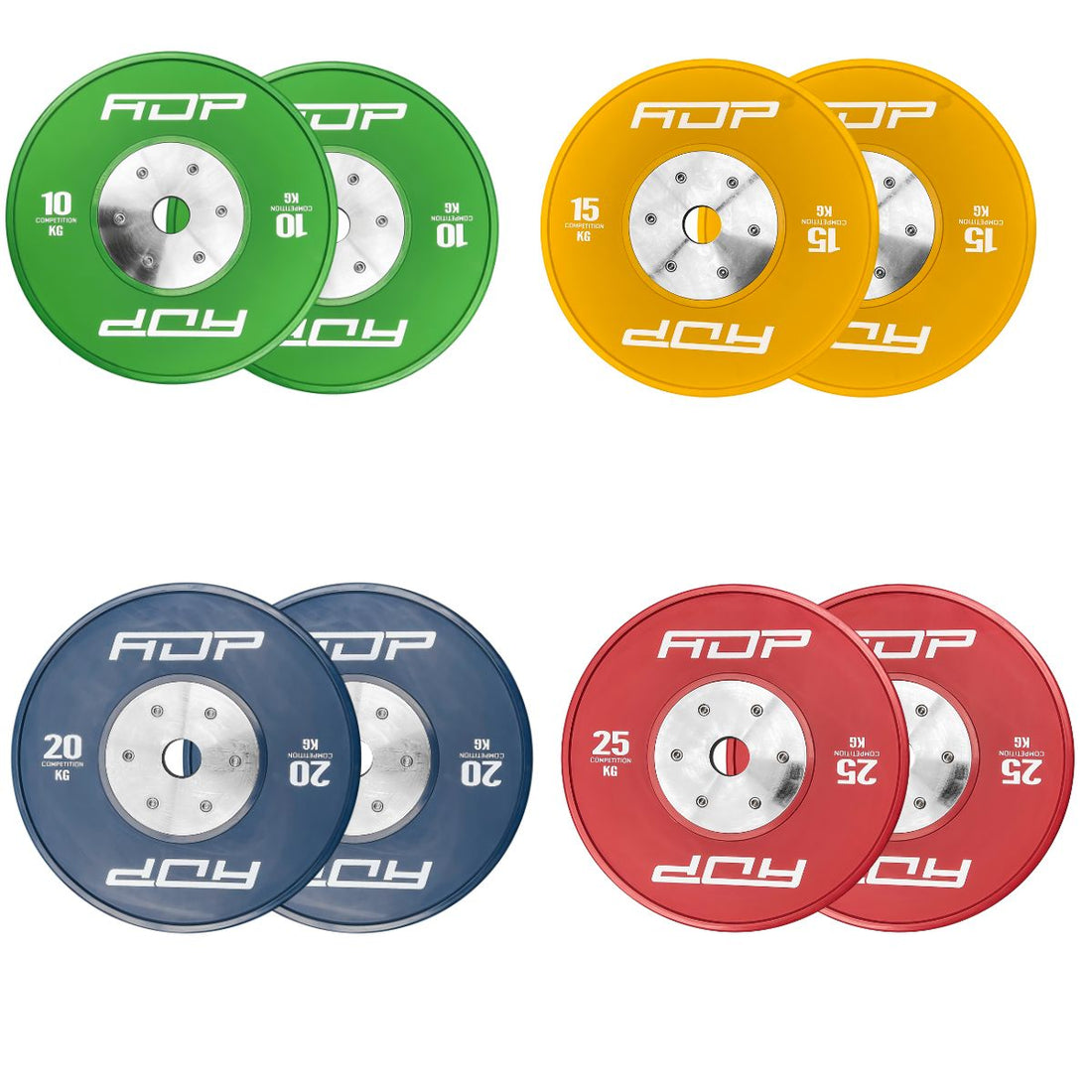 ADP IWF Calibrated Competition 140 KG Bumper Plate Sets - UK Fitness ...