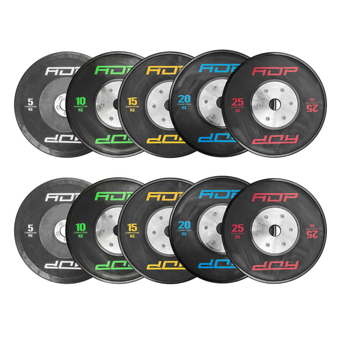 ADP Calibrated Pro Competition 150 KG Bumper Plate Sets - UK Fitness ...